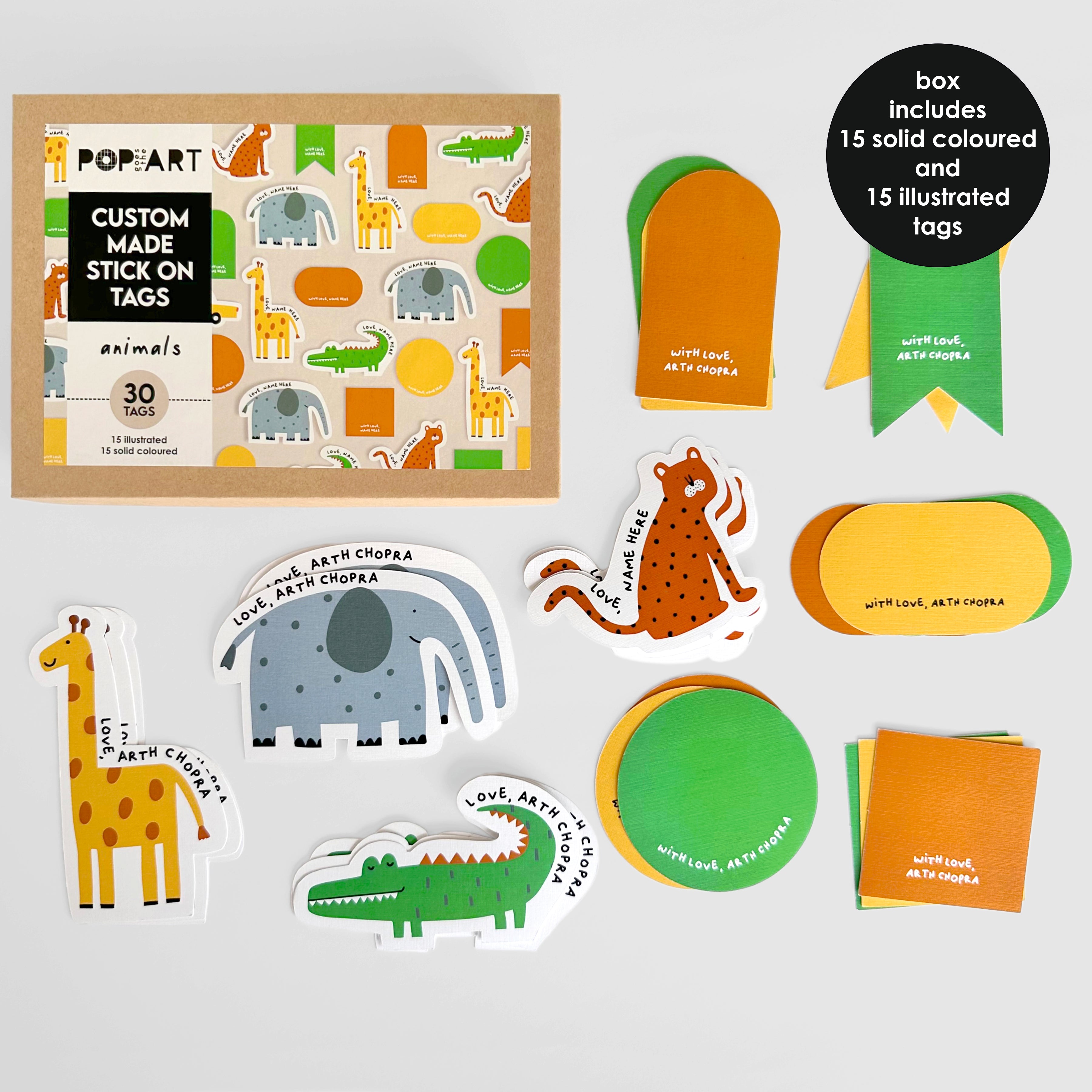 Stick On Tags | Animals – Bombay Kids Company