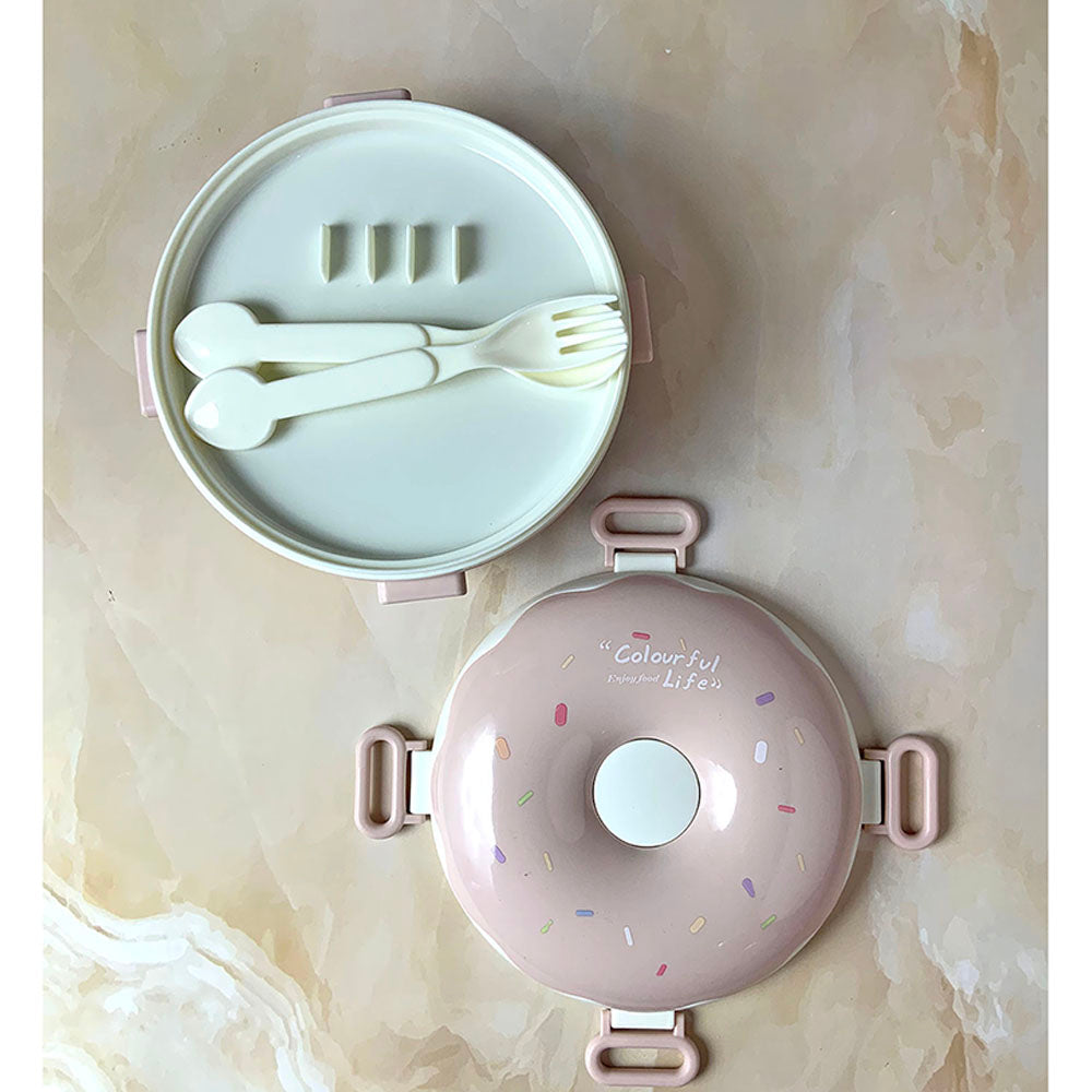 Little Surprise Box Pink Donut Medium Size, Stainless Steel Lunch Box ...