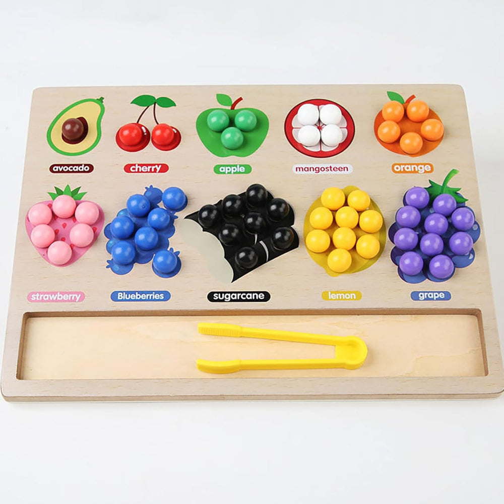 Open Ended Fruit Color Sorting Beads Game – Bombay Kids Company