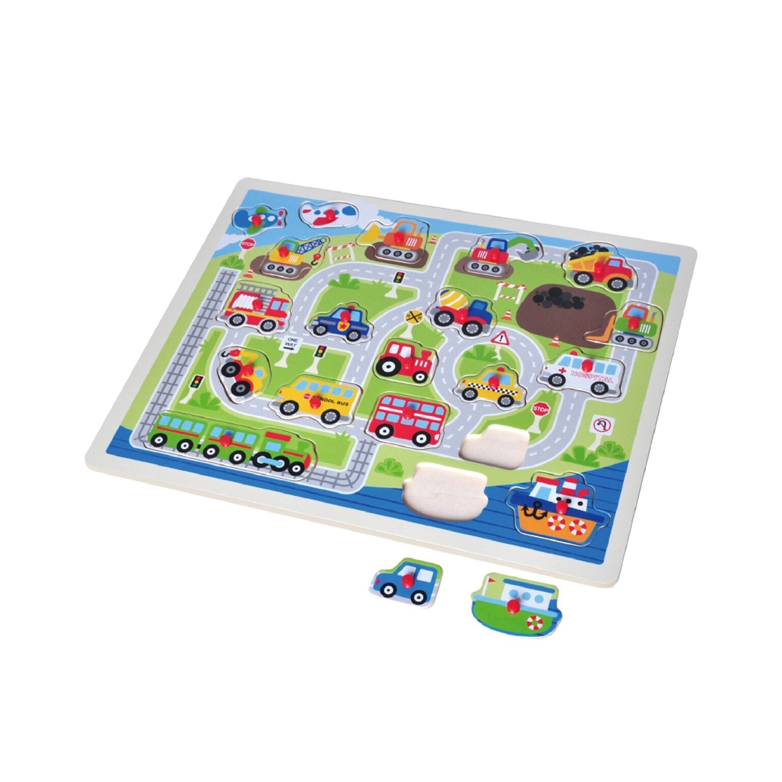 Open Ended Giant Peg Puzzle - Vehicles – Bombay Kids Company