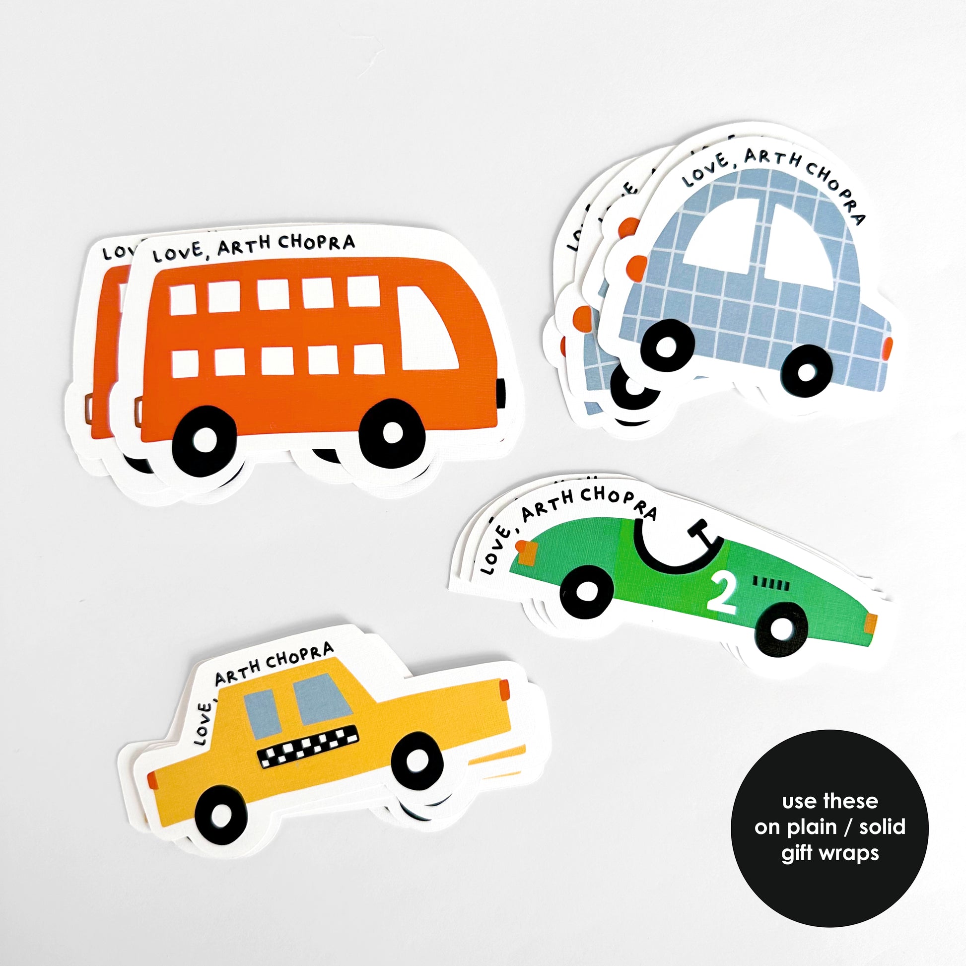Stick On Tags | Vehicles – Bombay Kids Company