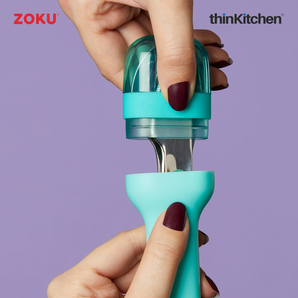 thinKitchen™ Zoku Stainless Steel Kids Pocket Utensil Set, Teal ...