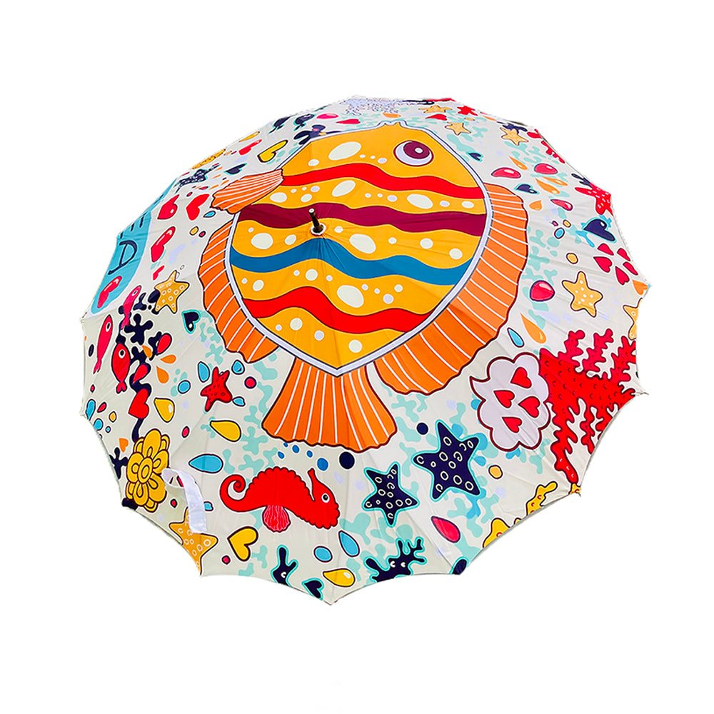 Little Surprise Box, Fishy Island theme Rain & All Season Umbrella for ...