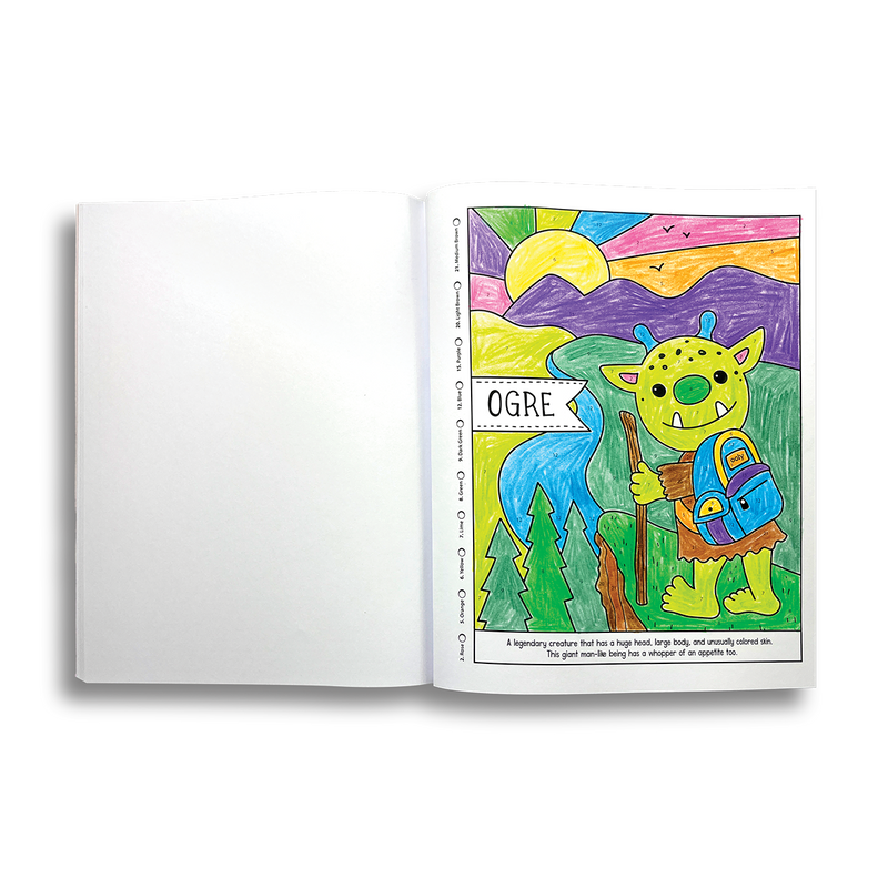 Color By Number Coloring Book-Mythical Friends – Bombay Kids Company